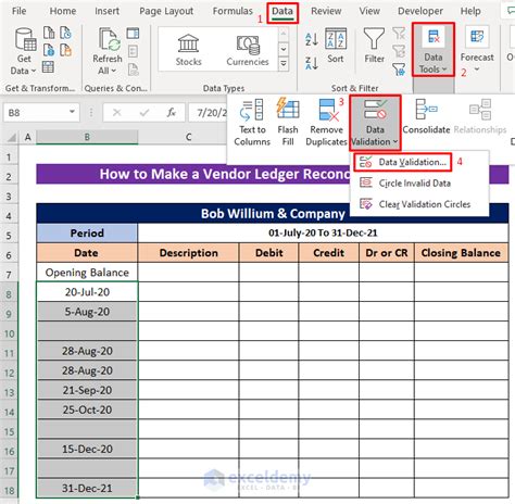 How To Make A Vendor Ledger Reconciliation Format In Excel