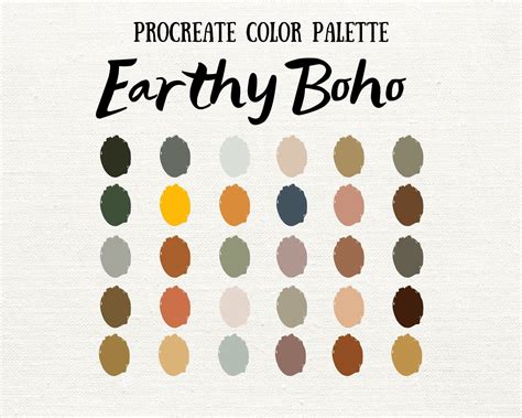 Earthy Boho Color Palette