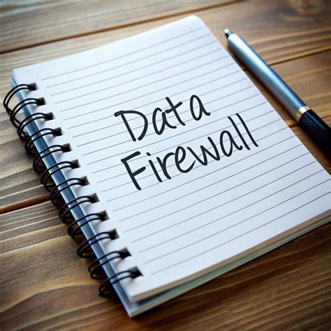 White Notebook With Black Data Firewall For Security Illustration Premium Ai Generated Image