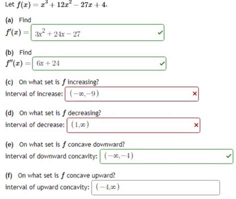 solved let f x x3 12x2−27x 4 a find f′ x b find
