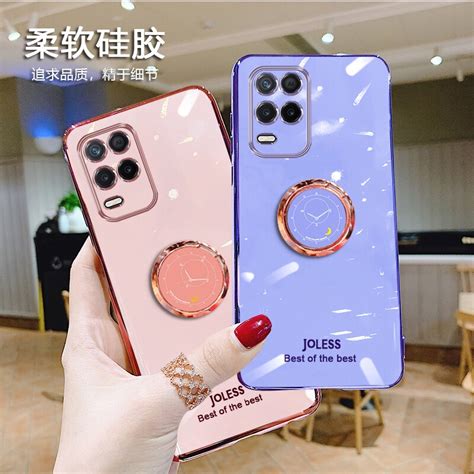 Casing Oppo A A G A G Phone Case With Holder Ring Softcase Electroplated Silica Gel