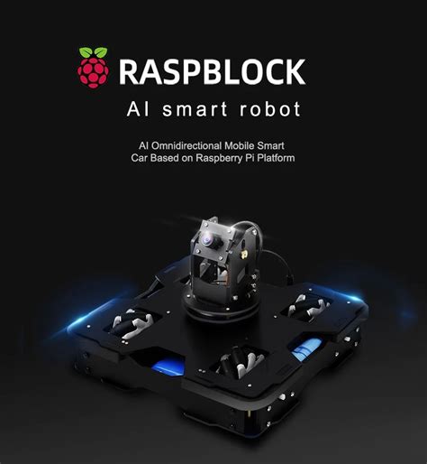 Yahboom Raspblock AI Smart Robot Car Kit With Raspberry Pi B Vision Voice Broadcast Automatic