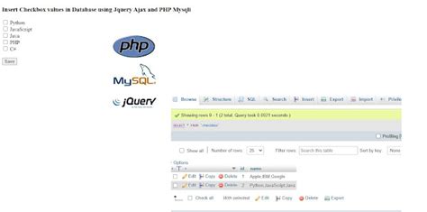 Insert Checkbox Values In Database Using Jquery Ajax And Php Mysqli Tutorial