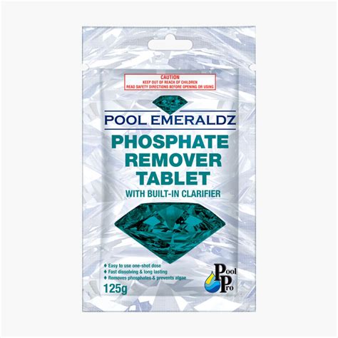 Pool Pro Pool Emeraldz Phosphate Remover Tablet With Built In Clarifier 125g Pool Pro