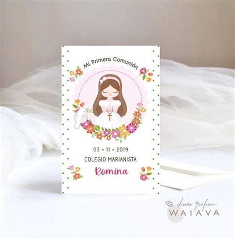 Pin En Estampas Primera Comunión Conf Nenas