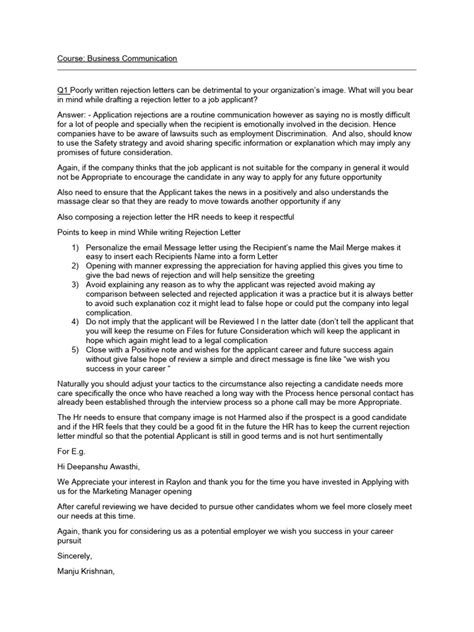 Answersheet Sem 2 Business Communication Pdf