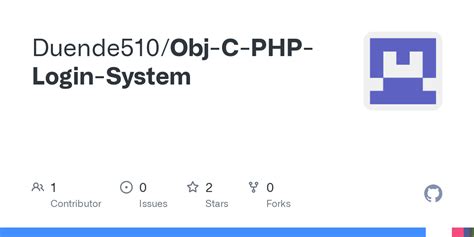 Github Duende510obj C Php Login System