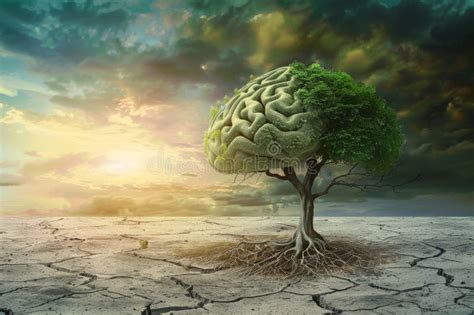 Brain Tree Concept Of A Tree Growing In The Shape Of A Human Brain