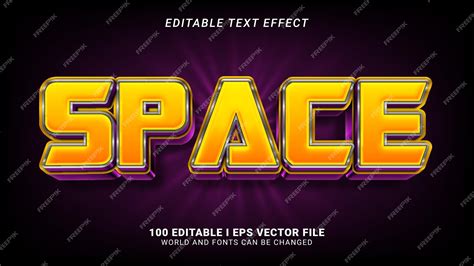 Premium Vector Space Text Effect