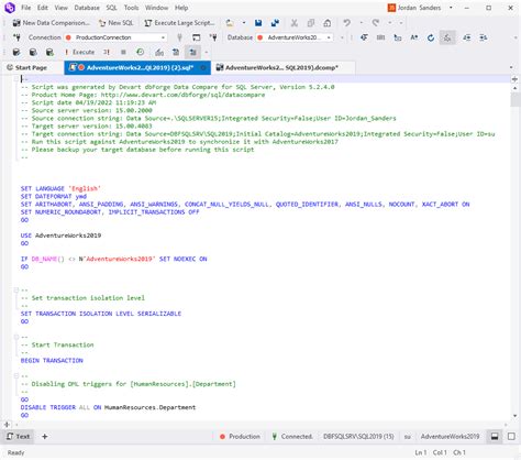 Create Rollback Scripts