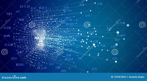 Big Data Artificial Binary Background Futuristic Linear Intelligence
