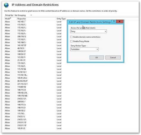 Solved IIS8 IP Address And Domain Restrictions Experts Exchange