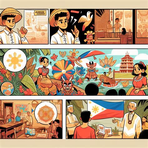 Colorful Filipino Culture Comic Diverse Folklore Illustrations Ai