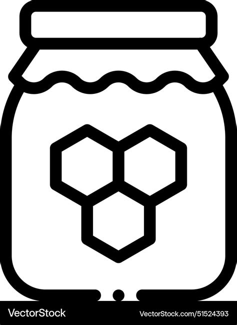 Bee Icon Thin Linear Style Design Isolated Vector Image