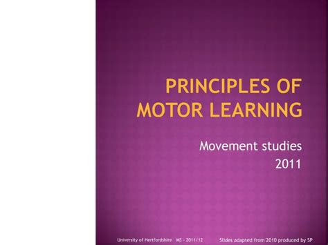 PPT Principles Of Motor Learning PowerPoint Presentation Free Download ID