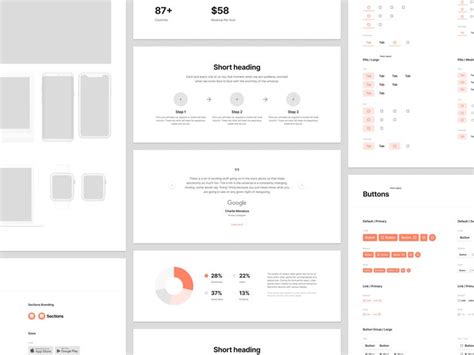 Sections Wireframe Kit Wireframe Wireframe Kit Web Design Inspiration