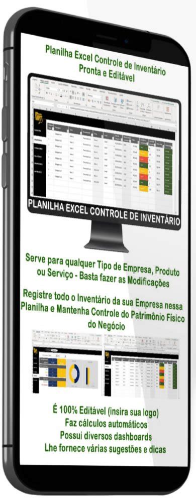 Planilha Excel Controle De Inventário Planilhas Excel Com Direitos De