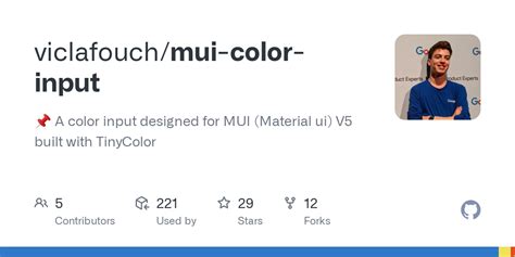 Github Viclafouch Mui Color Input 📌 A Color Input Designed For Mui Material Ui V5 Built