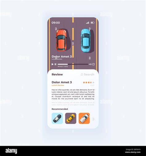 Auto Review Smartphone Interface Vector Template Stock Vector Image And Art Alamy