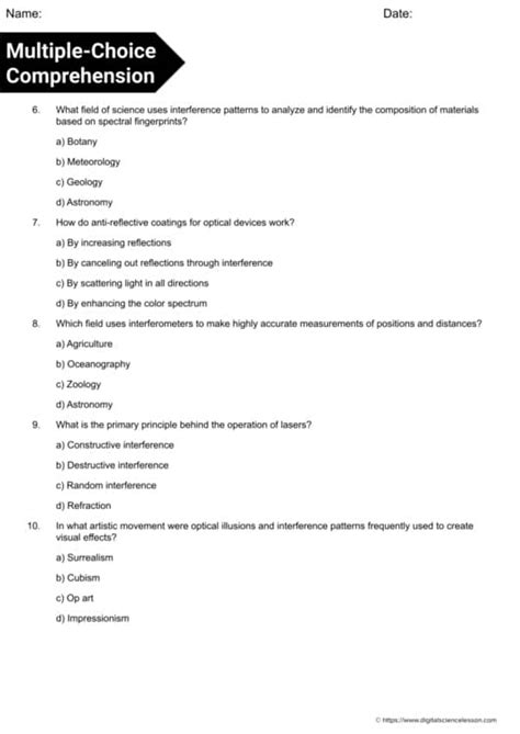 Superposition And Interference Patterns By Digital Science Lesson
