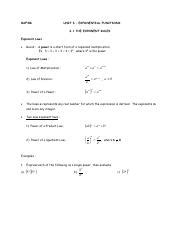 Exponential Functions Laws Evaluation And Rational Exponents Course Hero