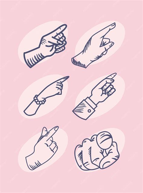 Premium Vector Six Fingers Pointing
