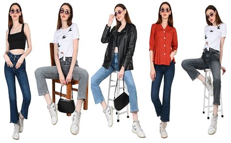 Buy Skote Denim Solid Straight Fit High Waist Single Button Stretchable Jeans For Womens Color