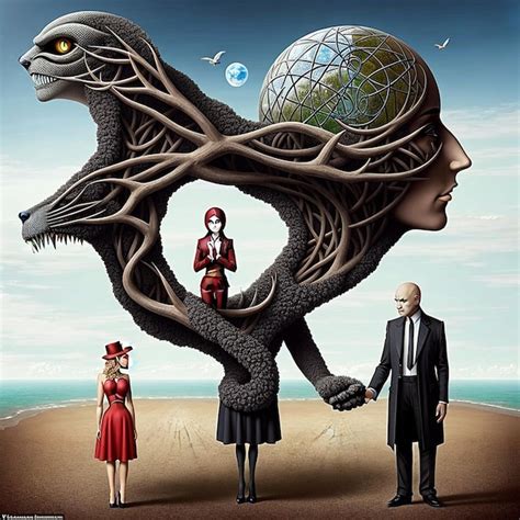 Premium Photo Surrealism The Unity Of Contradictions Good And Evil Beautiful And Ugly In One Image
