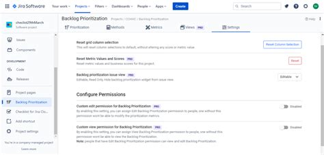 Backlog Prioritization Settings AppBox Support