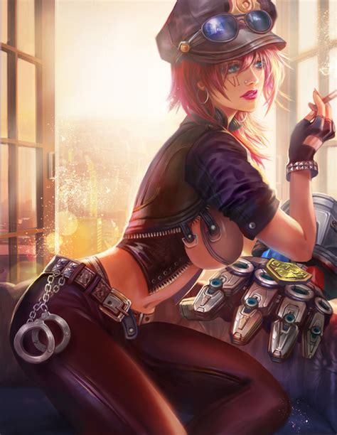 Vi And Officer Vi League Of Legends Drawn By Fan Yang Jiuge Danbooru
