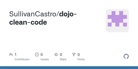 Github Sullivancastrodojo Clean Code