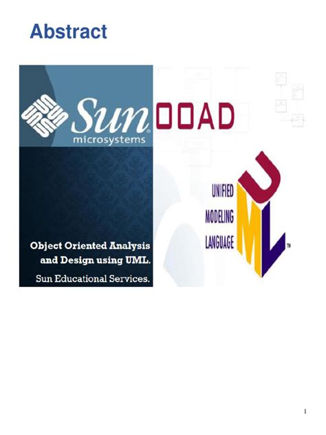 Sun Ooad Uml Abstract Pdf