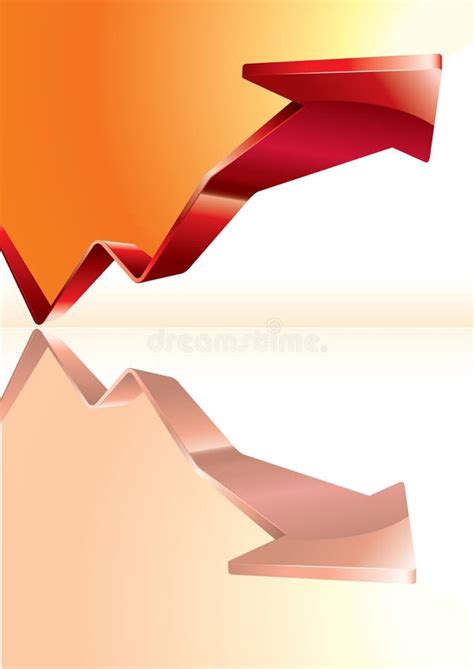 Business Graph With Arrow Stock Vector Illustration Of Business