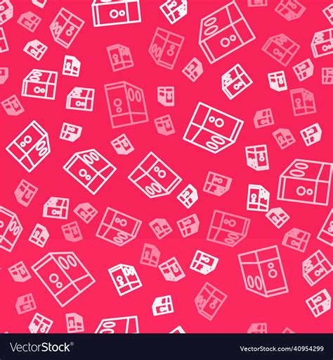 White Line Case Of Computer Icon Isolated Seamless