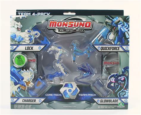 Monsuno Core Tech Team Pack Glowblade Quickforce Lock Charger Figures