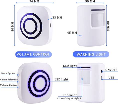 Motion Sensor Alarm System Wireless Home Security Driveway Alarm Indoor Motion Detector Alert
