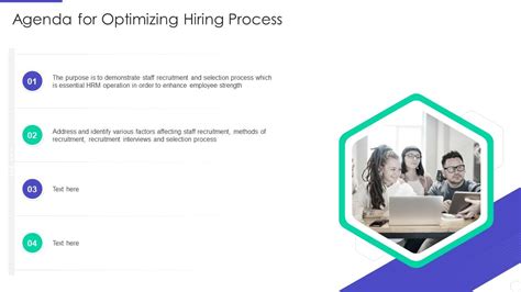 Agenda For Optimizing Hiring Process Ppt Slides Template Presentation Graphics Presentation