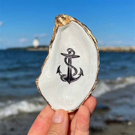 Anchor Oyster Shell Ring Dish Lisa Maries