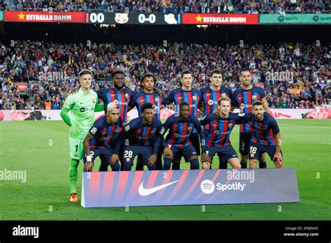 Barcelona May 20 Barcelona Players Pose For A Photo Prior To The
