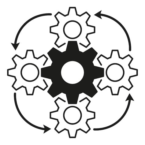 Premium Vector Flat Circular Arrow Gears For Web Design Digital