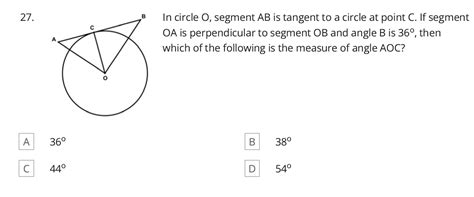 [solved] in circle o segment ab is tangent to a circle a