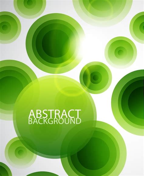 녹색 동그라미 추상적 인 배경 프리미엄 벡터