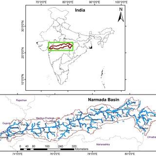 Location Of Narmada River Basin India With Its Constituent Districts