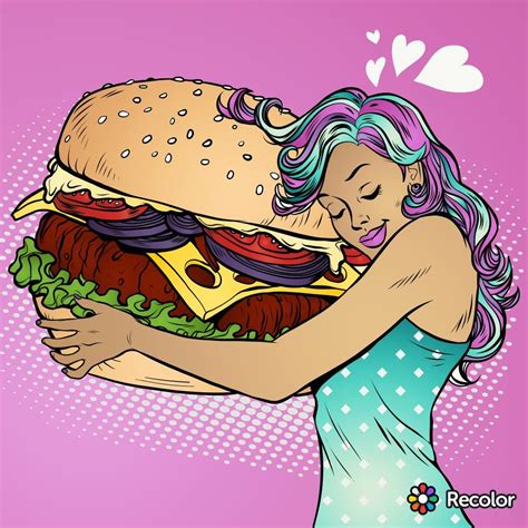I Love Burgers Graffiti Cartoons Disney Characters Coloring Books