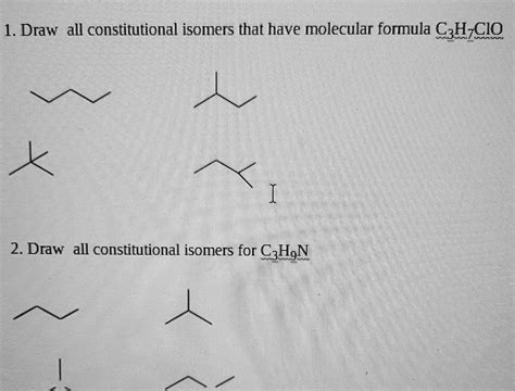 Solved 1 Draw All Constitutional Isomers That Have Molecular Formula C2h5cl 2 Draw All