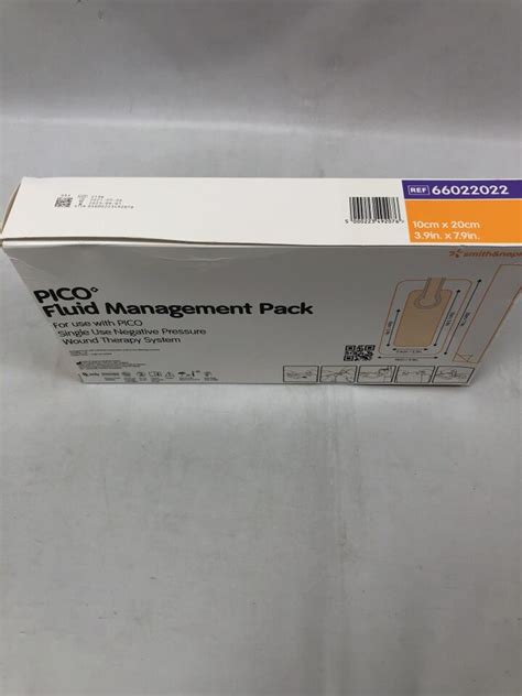 New Smith And Nephew 66022022 Pico Npwt Fluid Management Pack 10cm X 20cm