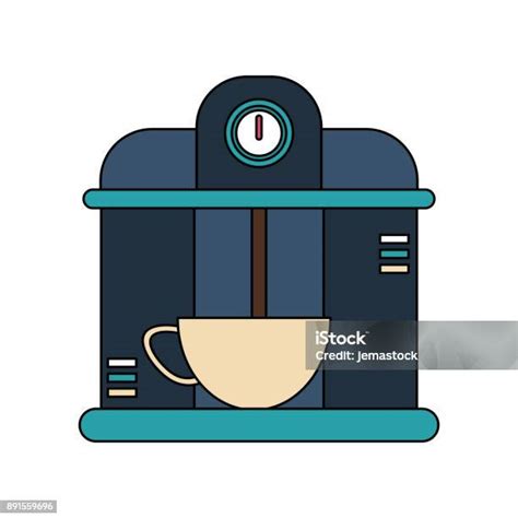 현대적이다 커피 머신 개념에 대한 스톡 벡터 아트 및 기타 이미지 개념 건강한 식생활 고립 색상 Istock
