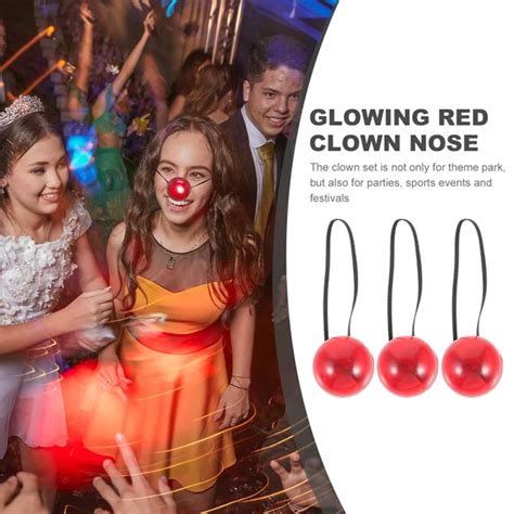Red Clown Noses 5 Pack With Elastic Bands S For Halloween Christmas