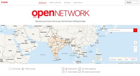 Airtel Launches Open Network Microsite For Customers To Check Network Coverage Signal Strength