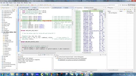 Cmsis Armmatmultf32 Is Not Working Getting No Source Available For 0xa0de Code
